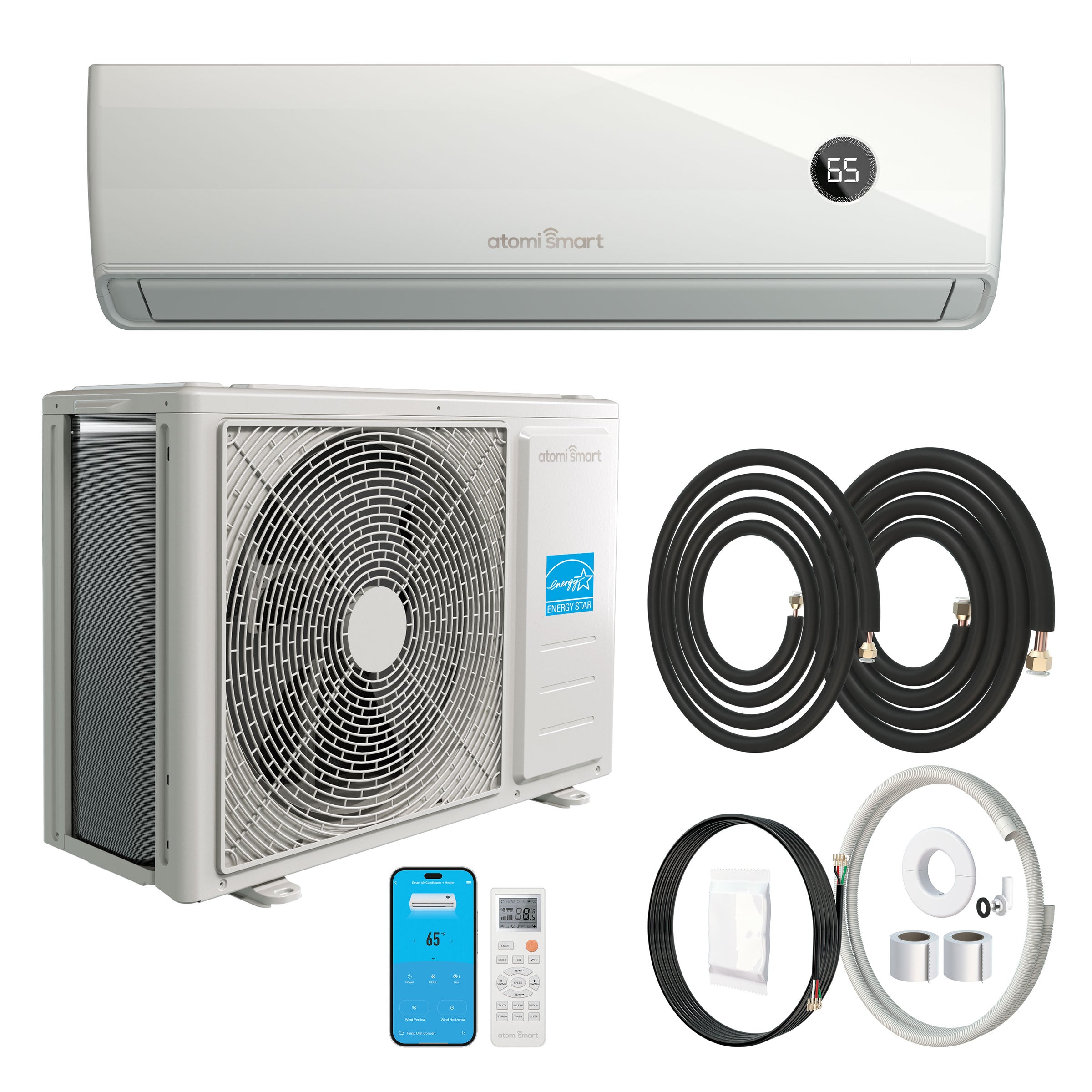 Tempestas Ductless Mini Split AC | 12K BTU Mini Split System – Atomi Smart